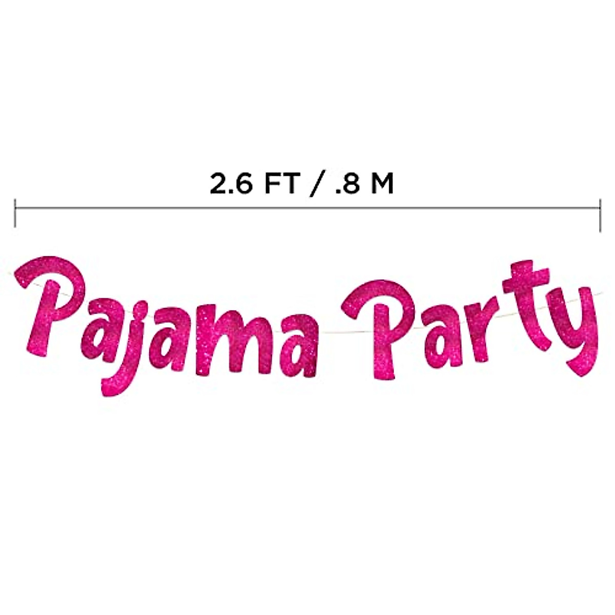 Pajama Party Pink Glitter Banner – Slumber Party – Pajama Party – Girls Night In Decorations, Supplies, Favors and Gifts