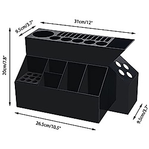 Noverlife Salon Hairdressing Organizer Storage Box, Detachable Hair Styling Tools Holder for Comb Clips Scissors, Multifunctional Hair Tools Desktop Keeper, Wear Resistant Washable Salon Shears Block