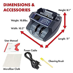 Cassida 6600 UV/MG – USA Business Grade Money Counter with UV/MG/IR Counterfeit Detection – Top Loading Bill Counting Machine w/ ValuCount™, Add and Batch Modes – Fast Counting Speed 1,400 Notes/Min