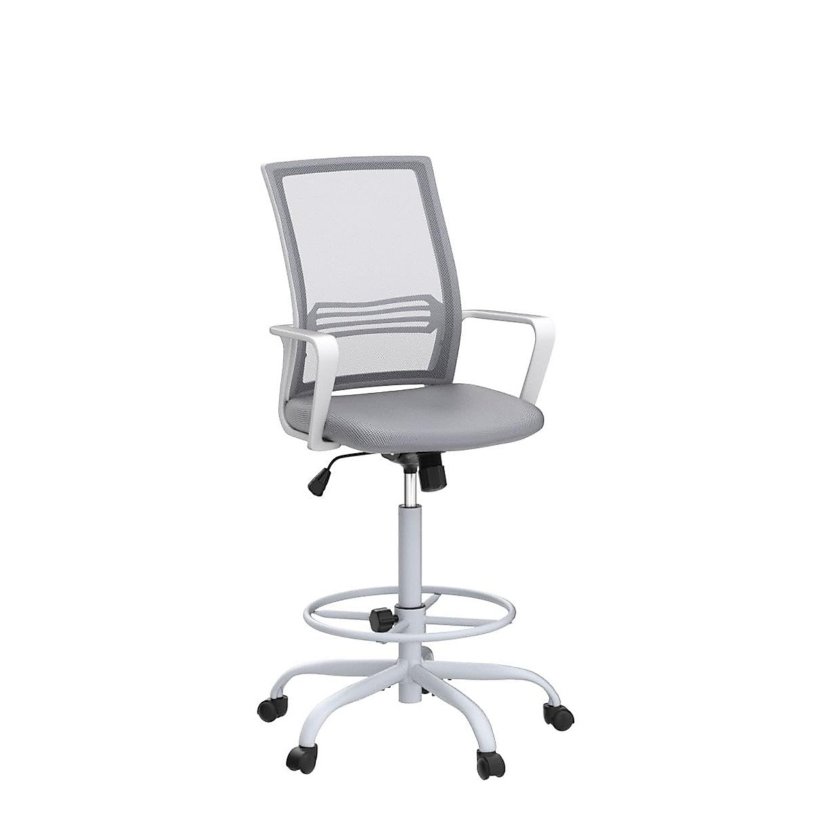 Office Chair with Ergonomic Lumbar Support Armrests Standing Desk Chair with Breathable Mesh, Comfortable Padded Seat Cushion