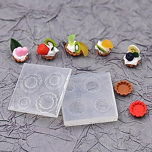 3D Mini Tray Resin Moulds,Fruit Plates Silicone Mold,Miniture Food UV Resin Casting Mold for Jewelry Making