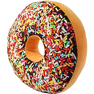 Wemi TIPINOICE Large Doughnut Throw Pillow Soft Novelty Doughnut Shaped Ring Plush Cushion Pillow 40cm