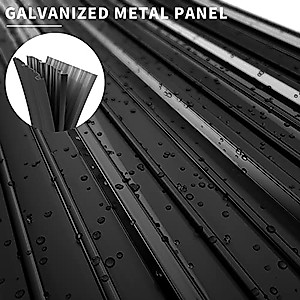 UDPATIO Outdoor Storage Shed 5x3 FT, Metal Garden Shed for Bike, Garbage Can, Tool, Lawnmower, Outside Sheds & Outdoor Storage Galvanized Steel with Lockable Door for Backyard, Patio, Lawn, Dark Grey