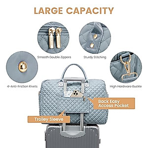LOVEVOOK Travel Duffle Bag, Weekender Bag for Women with Toiletry Bag Shoe Bag, Carry on Overnight Bag with Laptop Compartment, Gym Duffel Bag with Wet Pocket, Hospital Bag for Labor and Delivery