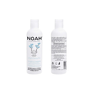 Noah Kids Organic Detangling Shampoo - Milk Protein & Sugar, Gentle & Hydrating, Sulfate-Free, 8.5 oz