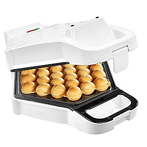 Bubble Waffle Maker- Electric Nonstick Hong Kong Egg Waffler Iron Griddle w Ready Indicator Light- Ready in under 5 Mins- Recipe Guide Included Make Homemade Ice Cream Cones Summer Pool Party Treat