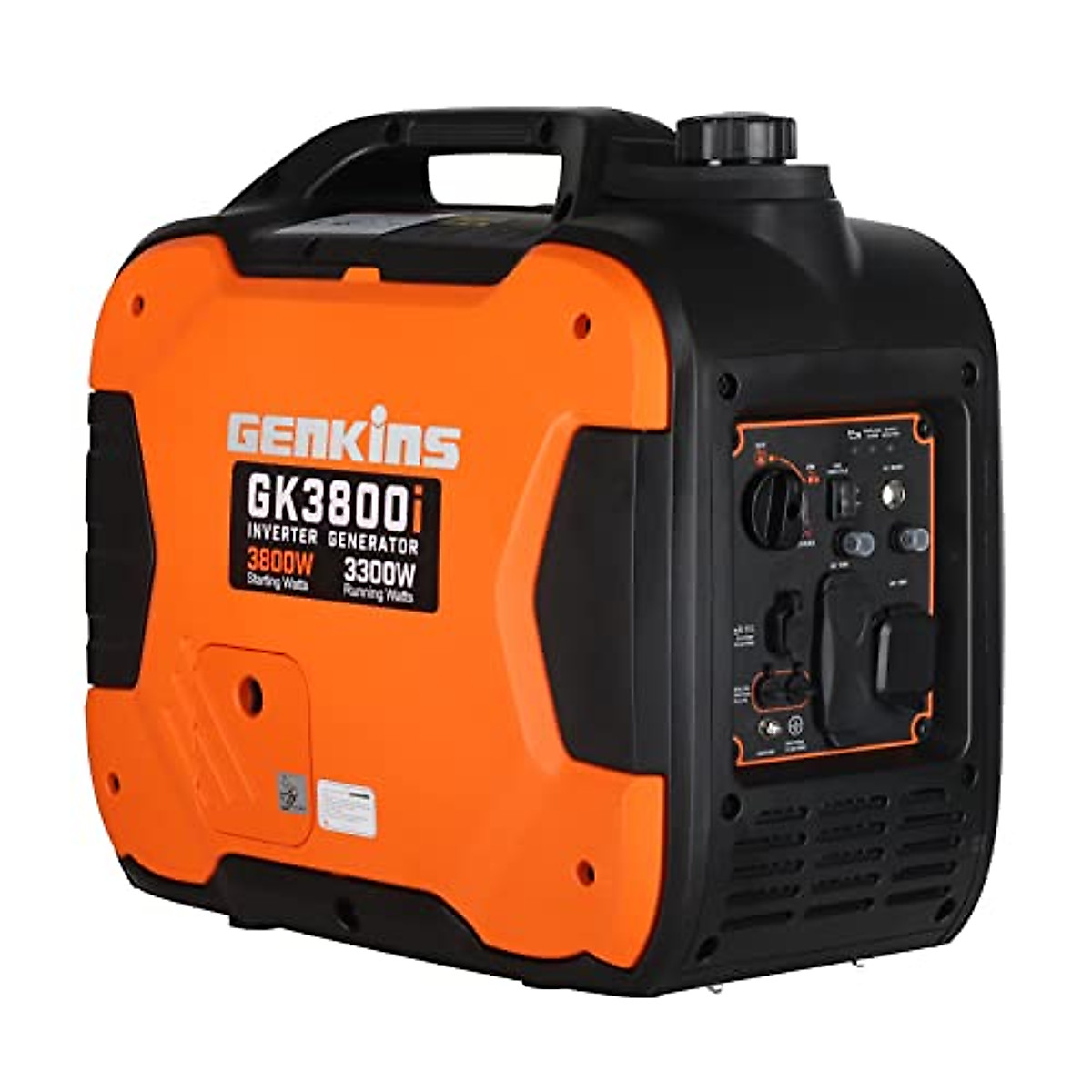GENKINS 3800 Watt Portable Inverter Generator Ultra Quiet RV Ready Emergency Home Back up Recreation etc Gas Powered EPA Compliant Ship to Puerto Rico