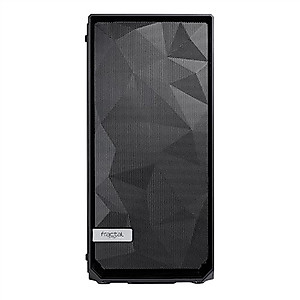Fractal Design Meshify C - Compact Computer Case - High Performance Airflow/Cooling - 2X Fans Included - PSU Shroud - Modular Interior - Water-Cooling Ready - USB3.0 - Tempered Glass - Blackout