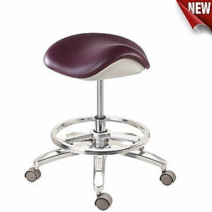 DOC.ROYAL Luxury PU Dental Mobile Saddle Chair DRS' Doctor Stool Surgery Height Adjustable