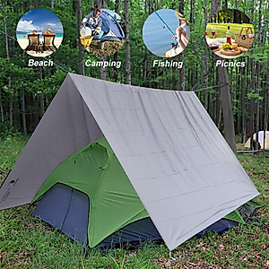 GEERTOP 1 Person Ultralight Waterproof Tent Tarp Footprint Ground Sheet Mat, for Camping, Hiking, Picnic (4 Sizes)