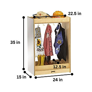 Jonti-Craft 09101JC Small Dress-Up Island - Kids Storage Organizer for Costumes or Coats