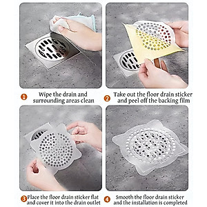 30 Pack, 4 Inch Shower Drain Hair Catcher,Drain Hair Catcher,Disposable Shower Drain Hair Catcher for Bathroom,Laundry,Bathtub,Kitchen Sink