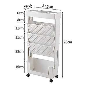 xify's Five Tiers Movable Space Saving Standing Shelf Unit Storage Rack Organizer Bookcases