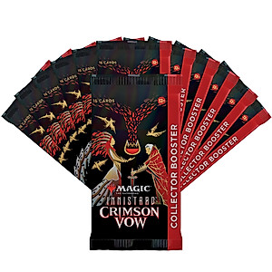 Magic: The Gathering Innistrad: Crimson Vow Collector Booster Box | 12 Packs + 2 Dracula Box Toppers (182 Magic Cards)