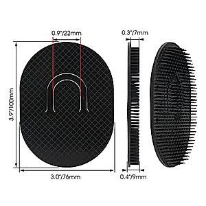 Segbeauty Scalp Massage Brush, 6 pcs Shampoo Brush Floral Shower Comb, Classic Hairdresser Hair Comb, Pocket Hairbrushes Set, Head Massage Brush for Hair Growth Beard Brush Pet Grooming Brushes Black