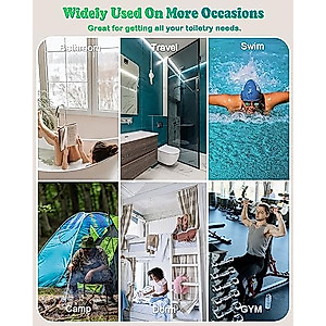 fiezkaa Mesh Shower Caddy Portable Shower Bag for College Dorm Camping Travel Gym(Black)