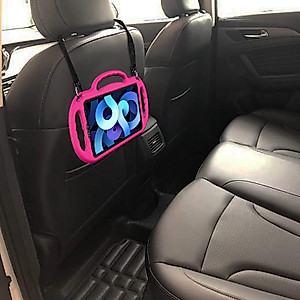 MENZO Kids Case for iPad Air 5th/4th Generation (2022/2020),iPad Air 10.9 inch Case, Light Weight Shockproof Shoulder Strap Handle Stand Kids Case for iPad Air 5/4, iPad Pro 11 2021/2020/2018, Rose