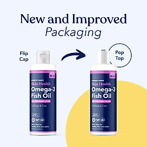 Honest Paws Fish Oil for Dogs - Omega 3 Wild Alaskan Salmon Oil - Healthy Skin, Joints, Nutritional Support, Shiny Coat - Fatty Acid, Pollock Oil - Sustainably Sourced - 16 Oz