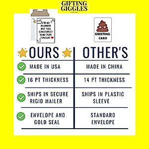 Funny Romantic Joke Card for him or her - Wife, Girlfriend, Boyfriend, Husband or Lover | Naughty Gift - Anniversary , Birthday, Valentine’s Day, Mother's day, Father’s Day | 30th 40th 50th 60th