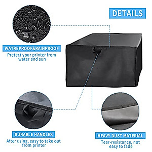 Jungda Printer Dust Cover, 600D Waterproof Universal Printer Cover for HP DeskJet 4155e/2755e/6055e/6455e Printer- 18 x 15 x 8 Inch