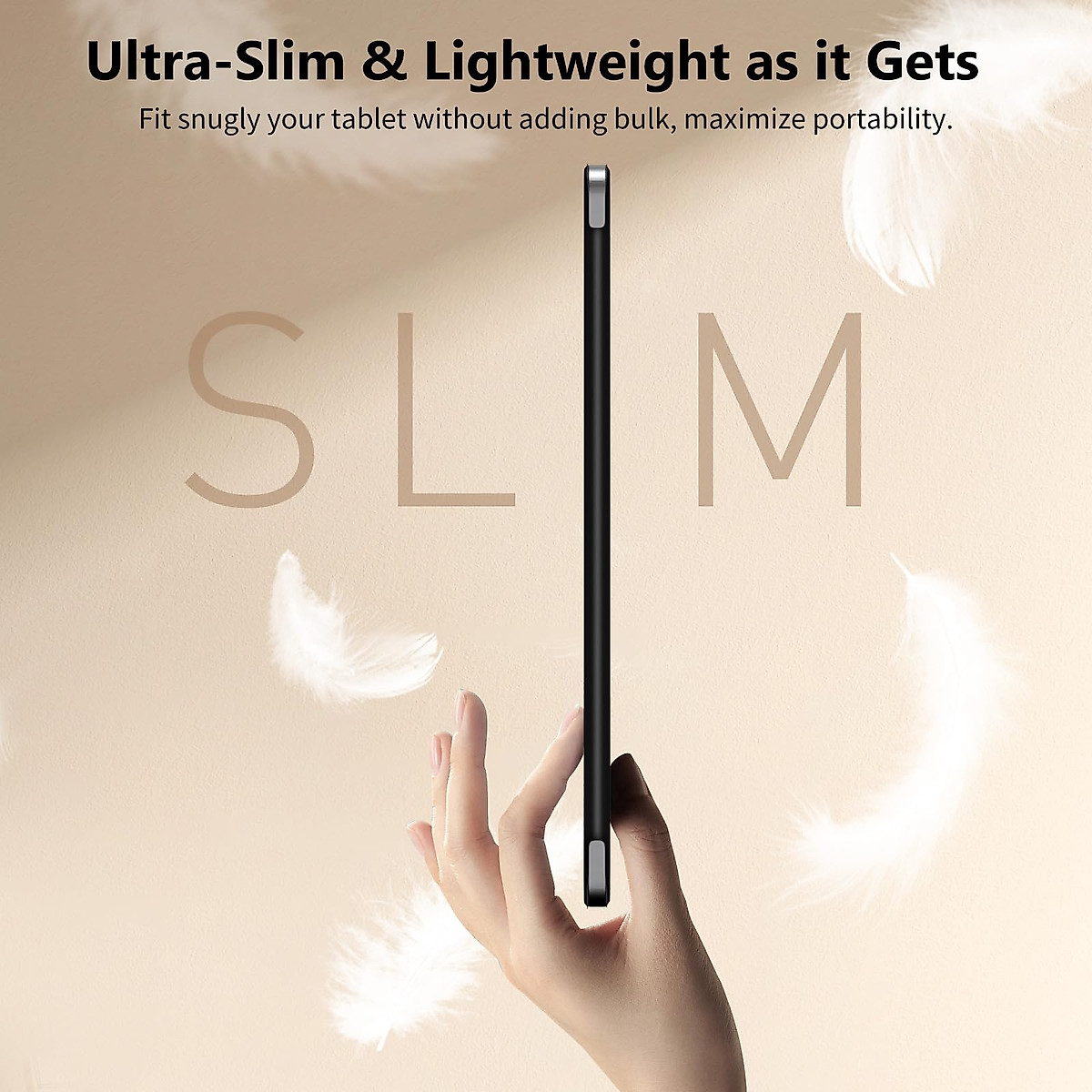 TiMOVO Case for iPad Air 11 Inch M2 Case 2024, iPad Air 6th/5th/4th Generation Case (2024/2022/2020), Strong Magnetic Trifold Stand Cover, Support Apple Pencil Pro/2nd/USB-C - Black