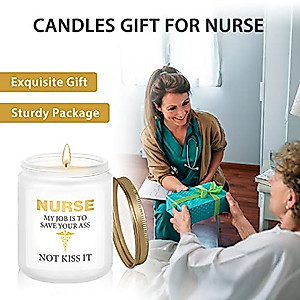 Nurse Gifts for Women, Funny Nurses Week Gifts for Friends Coworker, Nurse Appreciation Gifts, RN Nursing Gifts, Birthday Retirement Nursing School Graduation Gifts - Lavender Scented Candles