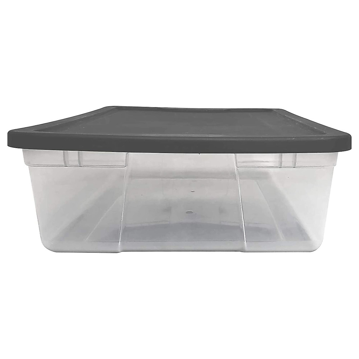 HOMZ Snaplock Multipurpose 28 Quart Clear Stackable Storage Container Bins with Tight Seal Lids for Indoor Home Organization, (4 Pack)