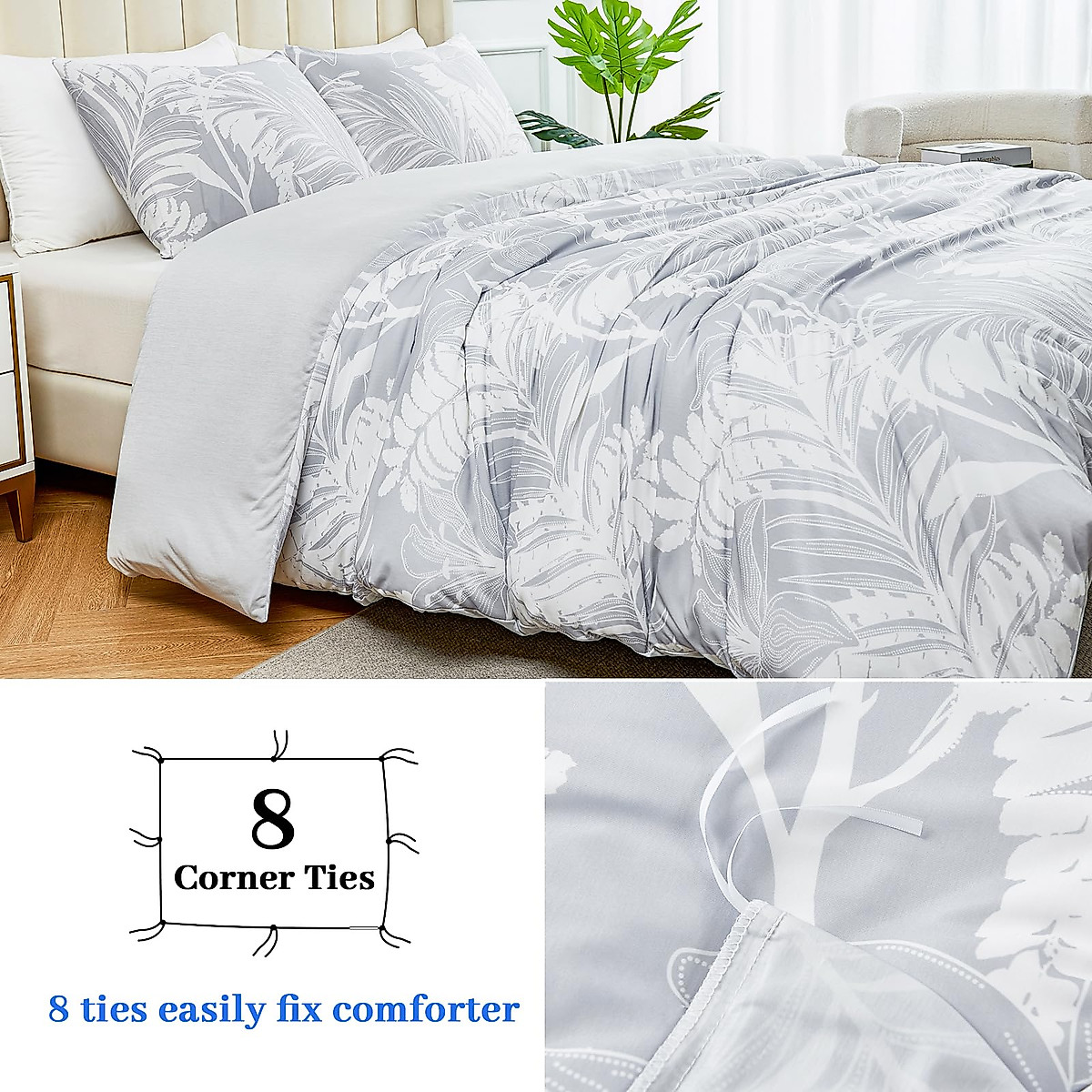 YIYEA Cooling Duvet Cover for Hot Sleepers & Night Sweats - Double Sided Arc-Chill Q-Max>0.5 Cool Summer Duvet Cover Queen Size - Silky Soft, Thin, Breathable, and Quickly Cool Down - 3PC