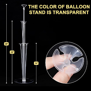 HPLYEL 10 Sets Balloon Stand Kit, Balloon Sticks Holder with Base Birthday Wedding Graduation Party Decortaions Table Centerpieces Balloon Arch kit