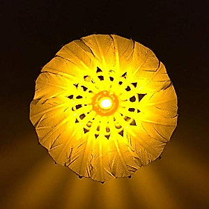 YYZP 6-Pack LED Badminton Shuttlecocks, Badminton Birdies Glow in The Dark Birdie Badminton Set for Outdoor/Indoor Lighting Sport Activities Game