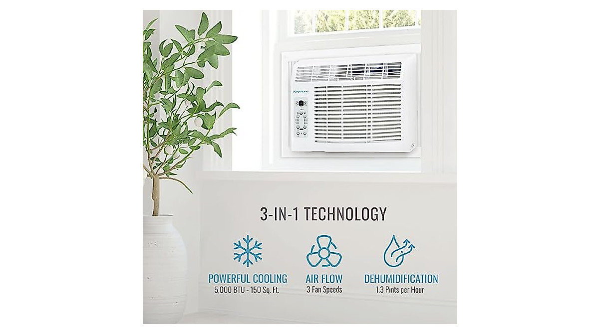 Keystone 5,000 BTU Window AC - Smart & Quiet