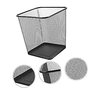 DOITOOL Supplies Gare Kitchen Wastebasket Storage Square Mesh Lightweight Office for Modern Small Bins Container Garbag Open Trash Cans Paper Garbage Desk Vintage Living Rubbish Bin