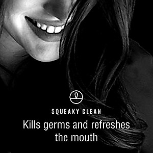 Squeaky Clean Alcohol Free Mouthwash 16 Ounce. Fresh Breath Oral Mouth Rinse. Cool Minty Flavor. Treats Bad Breath.