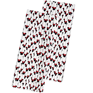 Minnie Mouse Inspired Paper Straws - Red Black White - 7.75 inches - 50 Pack - Outside The Box Papers Brand