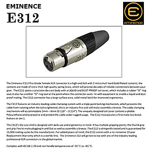 Audioblast - 2 Units - 3 Foot - HQ-4 - Star Quad Balanced Male to Female Microphone Cables with Eminence E311 & E312 Gold XLR Connectors – UV Protected & Road Ready