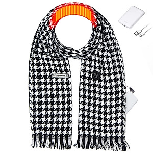 EN'DA professional Heated Scarf for Women Upgraded with 5V 5000mAh Rechargeable Battery Shawl Electric Heated Neck Pad for Winter