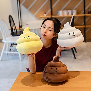 Maxpetus Lovely Plush Simulation Poop, Spoof Gifts, 3D Funny Decoration Pillow (10in, Brown)
