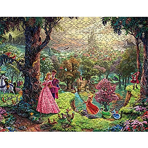Ceaco - 4 in 1 Multipack - Thomas Kinkade - Disney Dreams Collection - Sleeping Beauty, Mickey & Minnie Mouse, Snow White & Seven Dwarfs, and Cinderella - (4) 500 Pieces Jigsaw Puzzles