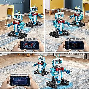 STEM Robot Building Toys for Kids Compatible with Lego Sets 3in1 Remote & APP Controlled Robot Building Kit Engineering Learning Educational Rechargeable Robot Toy Gifts for Boys Girls (726 Pcs)