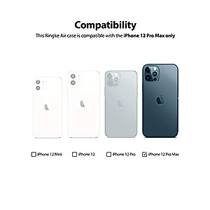 Ringke Air Shoulder Strap Compatible with iPhone 12 Pro Max Case, Crossbody Necklace Lanyard with Clear TPU Silicone Phone Cover for 6.7-inch (2020) - Clear