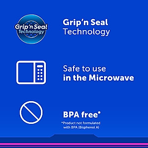 Ziploc Gallon Food Storage Bags, Grip 'n Seal Technology for Easier Grip, Open, and Close, 19 Count