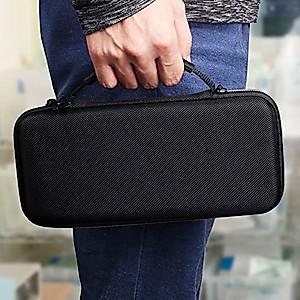 FYY for Nintendo Switch/Switch OLED Carrying Case, Portable Hard Shell Travel Carrying Case Pouch Bag with 20 Game Card Slots Zippered Pocket for Nintendo Switch Console & Accessories Black
