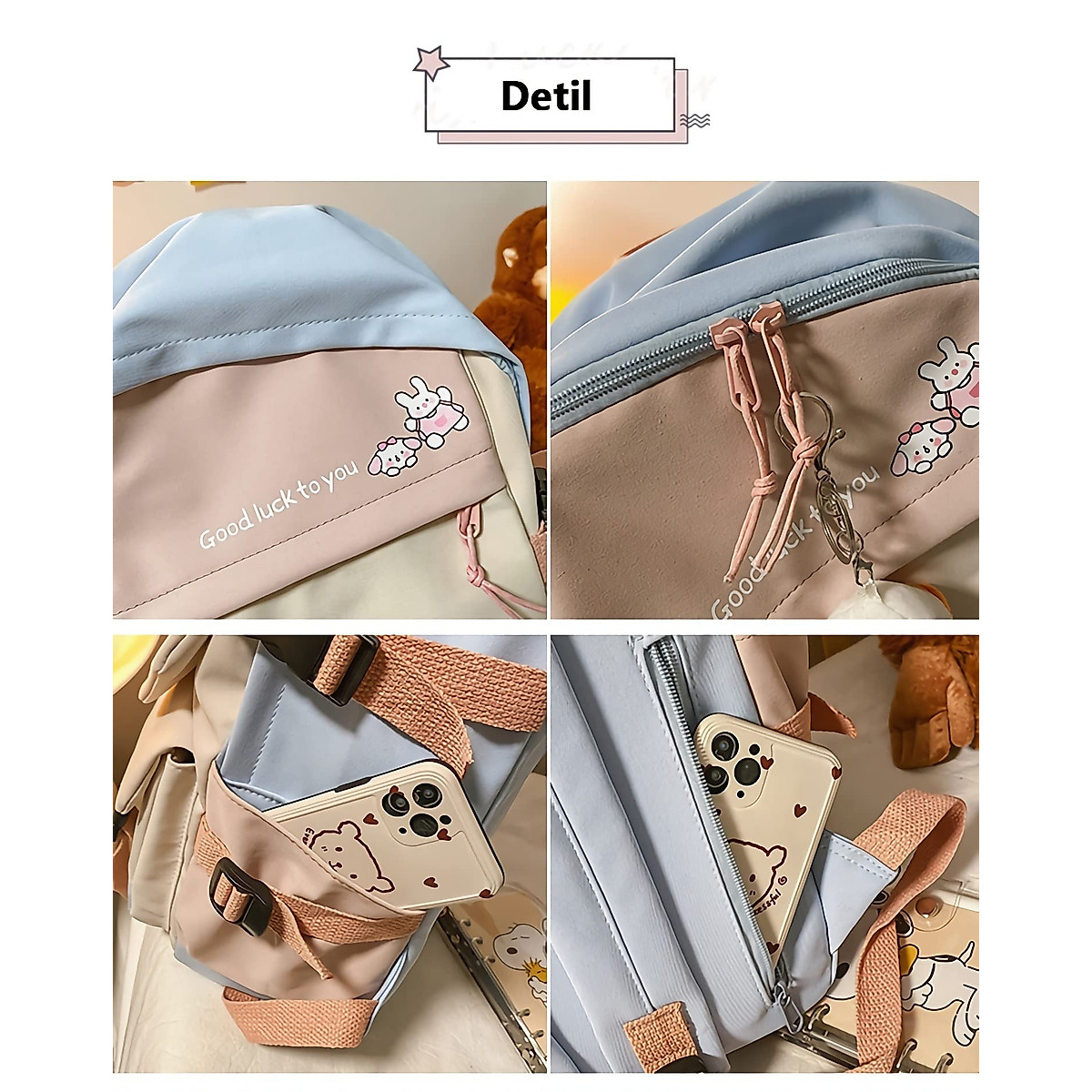 GBin Genshin Impact 17"Backpack Kazuha Printed Bookbag 17"Large Capacity Laptop Back Pack