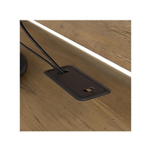 Bush Furniture Salinas Computer Desk with Hutch | Study Table with Drawers, Cabinets & Pullout Keyboard/Laptop Tray | Modern Home Office Desk in Reclaimed Pine | Work Desk with Storage