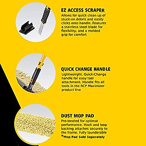 Rubbermaid Commercial Products Maximizer-Dust Mop Pad and EZ Access Scraper, 24in