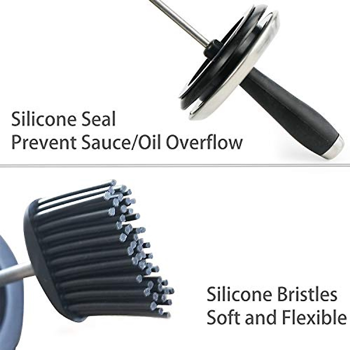 Sauce Pot and Basting Brush Pot Set Grill Gadgets for Men Grilling Smoking Meat Accessories Outdoor BBQ Gifts Kitchen Tools for Cooking Barbecue Pastry Baking Party Cakes Desserts