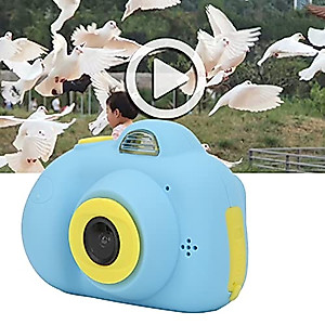 Entatial Children Cartoon Digital Camera, 1080P HD 2 Inch HD Screen Children Camera 610mAh Large Capacity Mini Convenient Safe with Data Cable for Taking Photo for Video