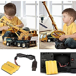 ZOTTEL Remote Control Engineering Vehicle Tower Crane RC Mobile Construction Crane Bulldozer Loader Gift Boy Toys Excavator Educational Toys
