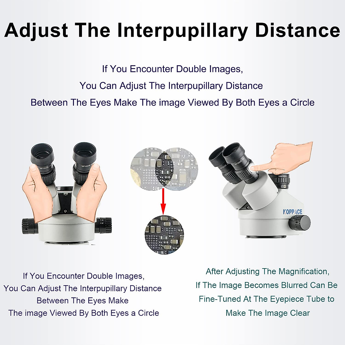 KOPPACE 3.5X-90X Trinocular Stereo Microscope Single arm Bracket Mobile Phone Repair Microscope.