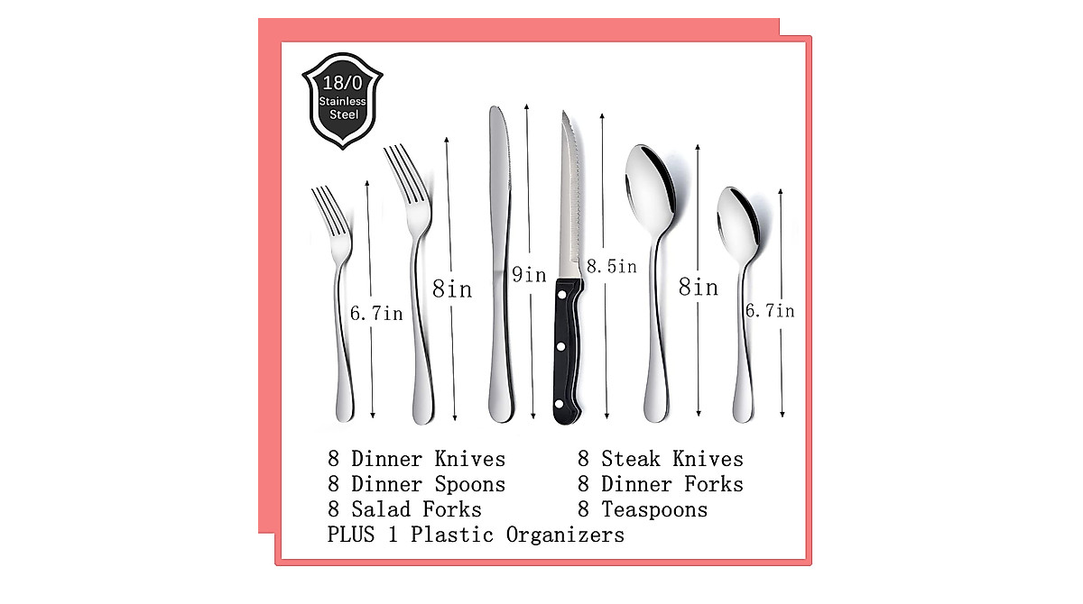 49-Piece HaWare Silverware Set - Elegant & Durable Utensils